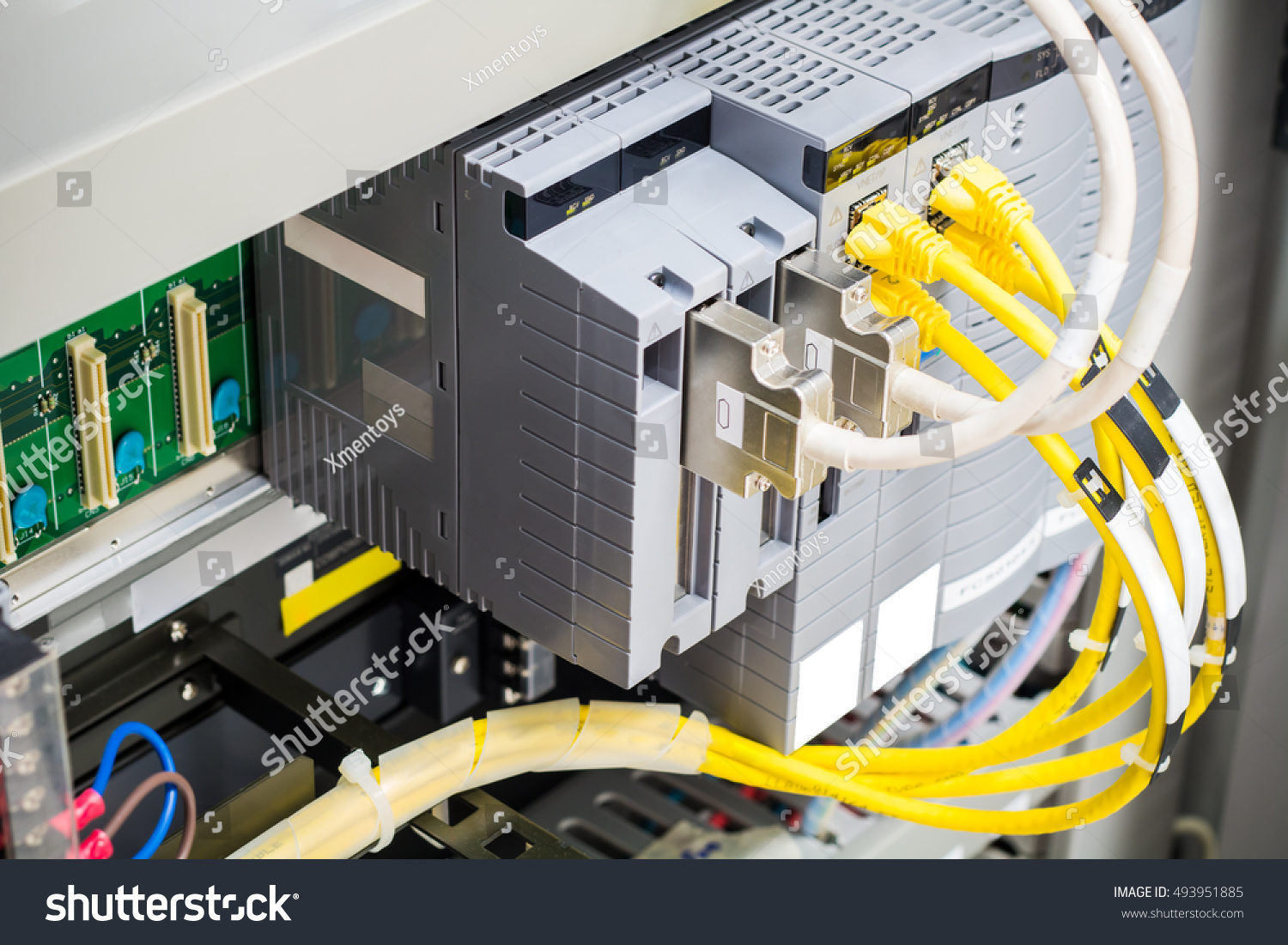 stock-photo-plc-control-net-terminal-connection-for-communication-in ...